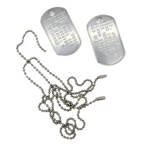 Captain John Price Military Dog Tag Set- Stainless Steel - Chains Incl ...
