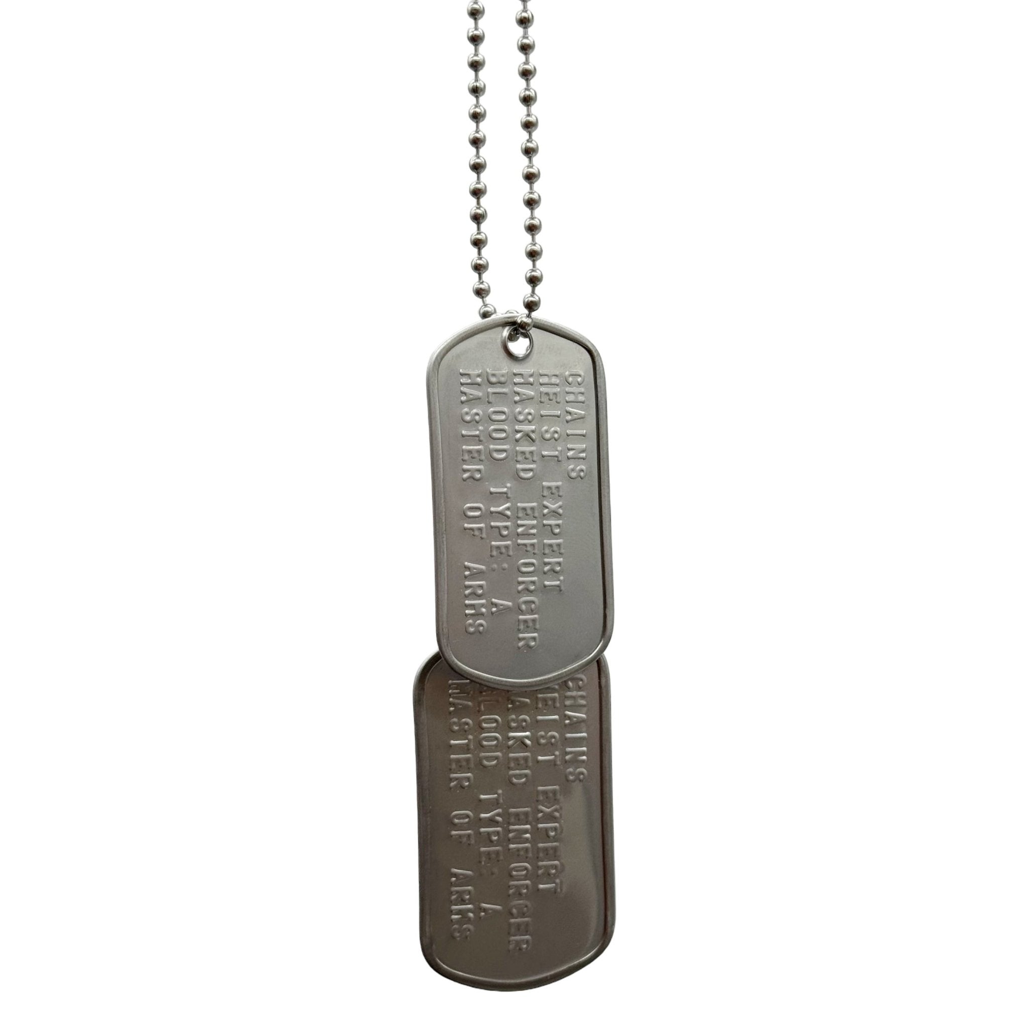 'CHAINS' Inspired US Military DOG TAGS- Collector's Pendant Necklace C ...