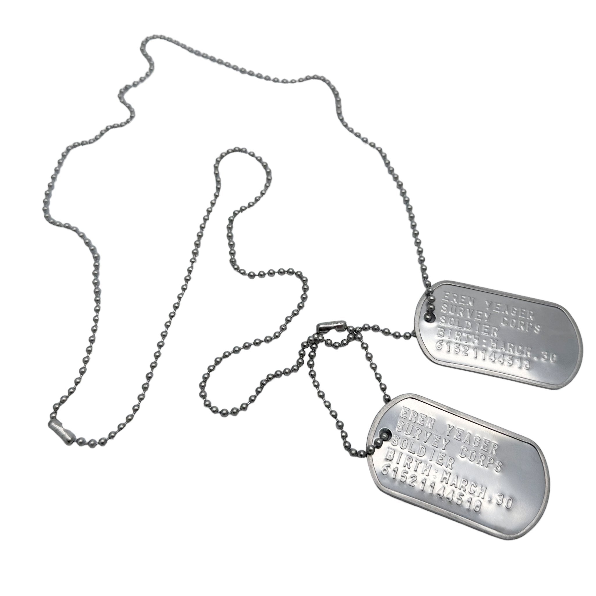 Buy 'EREN YEAGER' Dog Tags - Chains Included | TheDogTagCo