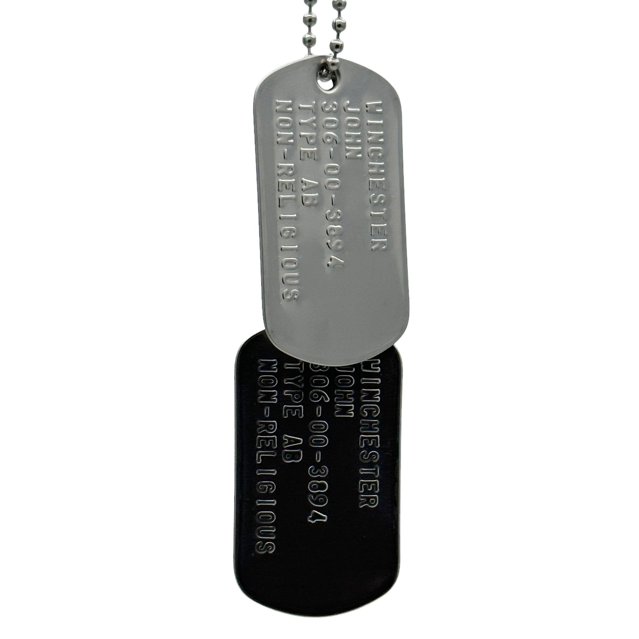 'John Winchester' Dog Tags - Costume Cosplay Prop Replica Military ...