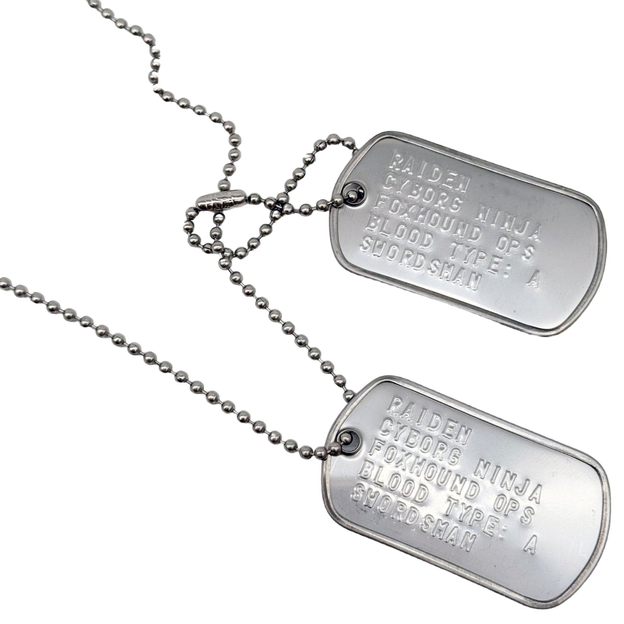 'RAIDEN' Military U.S DOG TAGS Necklace Cosplay Pendant Gaming Collect ...