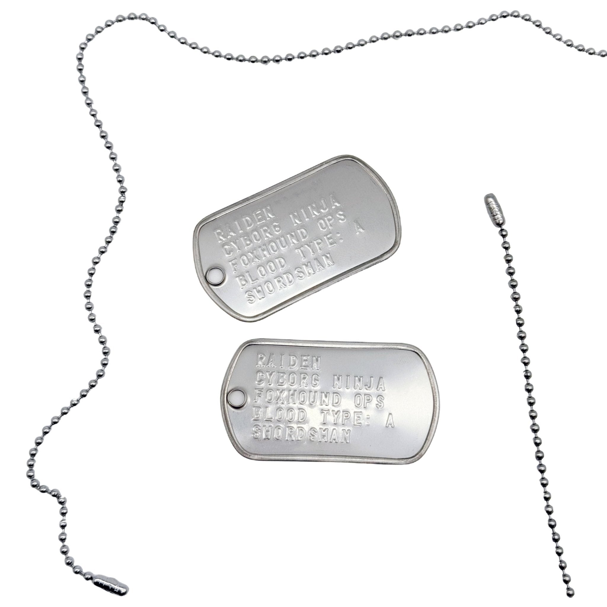 'RAIDEN' Military U.S DOG TAGS Necklace Cosplay Pendant Gaming Collect ...