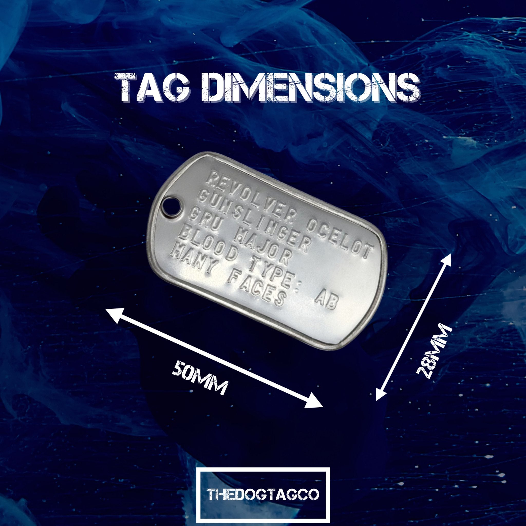 'REVOLVER OCELOT' US Military DOG TAGS Necklace Pendant Gaming Collect ...